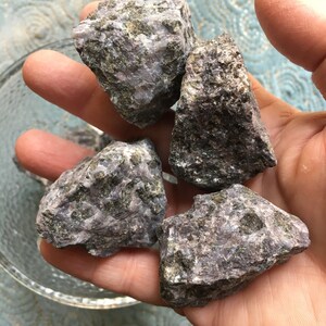 Raw MERLINITE Mystic Merlinite Indigo Gabbro Crystal Chunks | Etsy