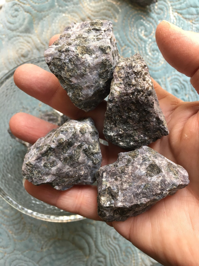 Raw MERLINITE Mystic Merlinite Indigo Gabbro Crystal Chunks | Etsy