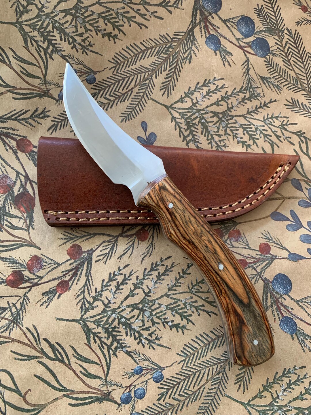 HERB KNIFE Boline With Belt Sheath Herbalist Tool Foraging Herbs Blade ...