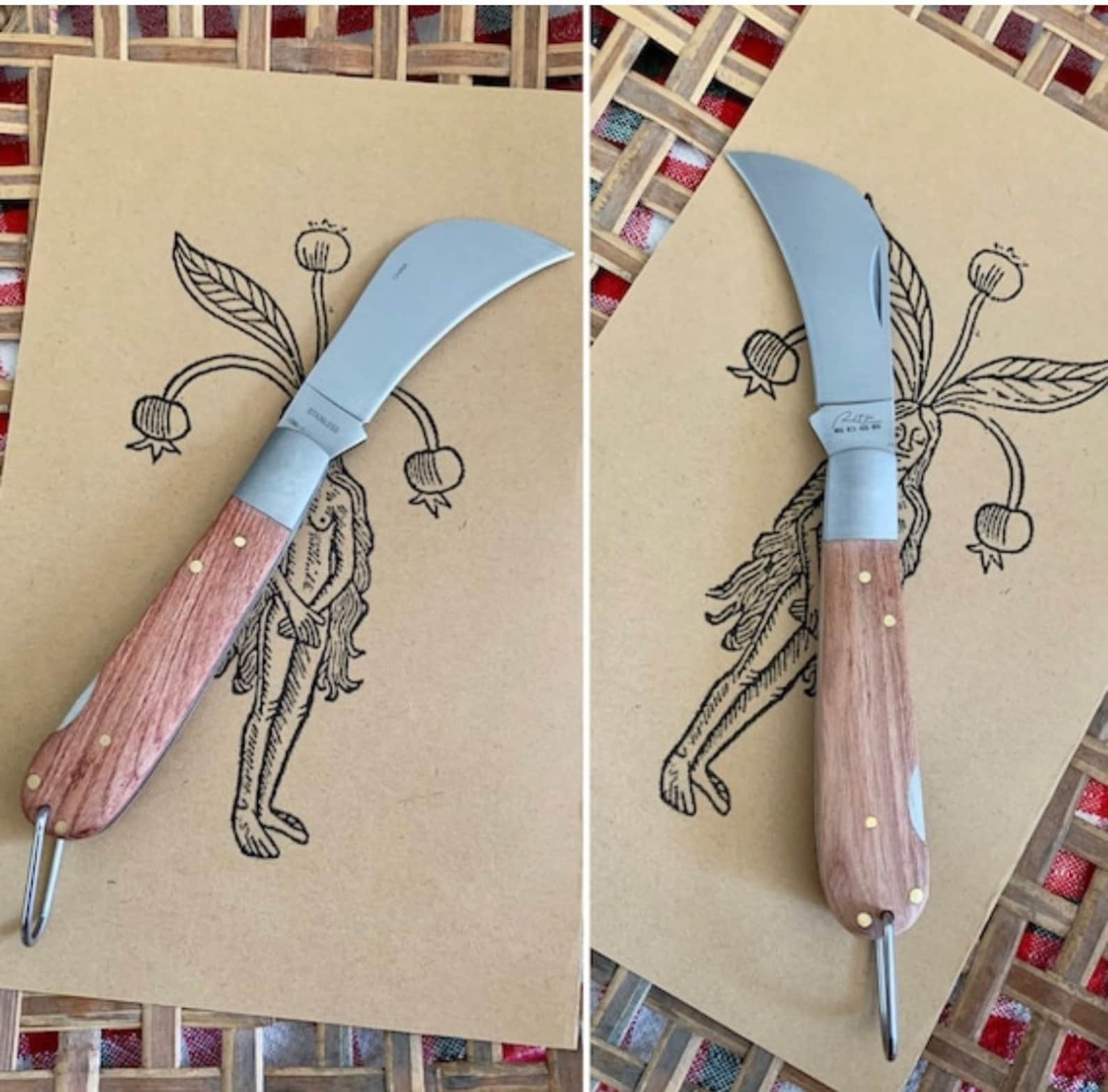 BOLINE Herb Knife Sickle Herbalist Tool Herbalism Foraging - Etsy