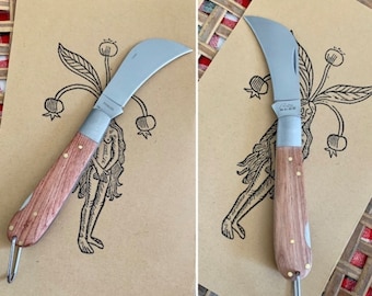 Hand BOLINE Bolline Sickle Herbalist Tool Druidic Ritual Druid - Etsy