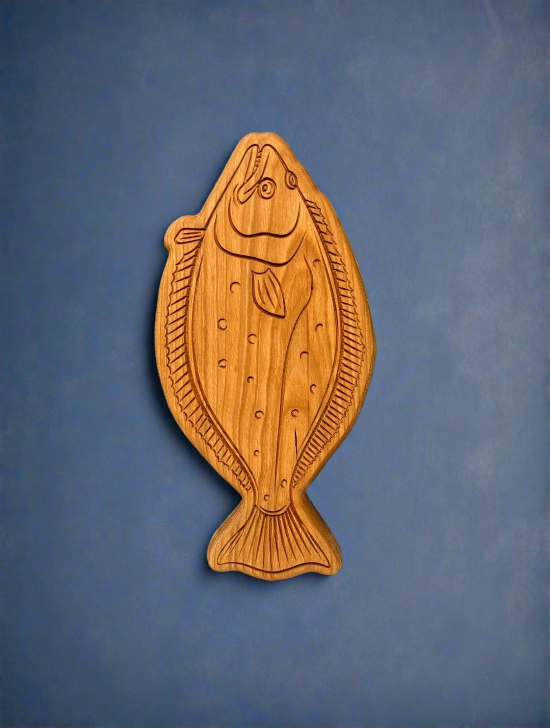 Carved Hardwood Halibut Trivet - Etsy