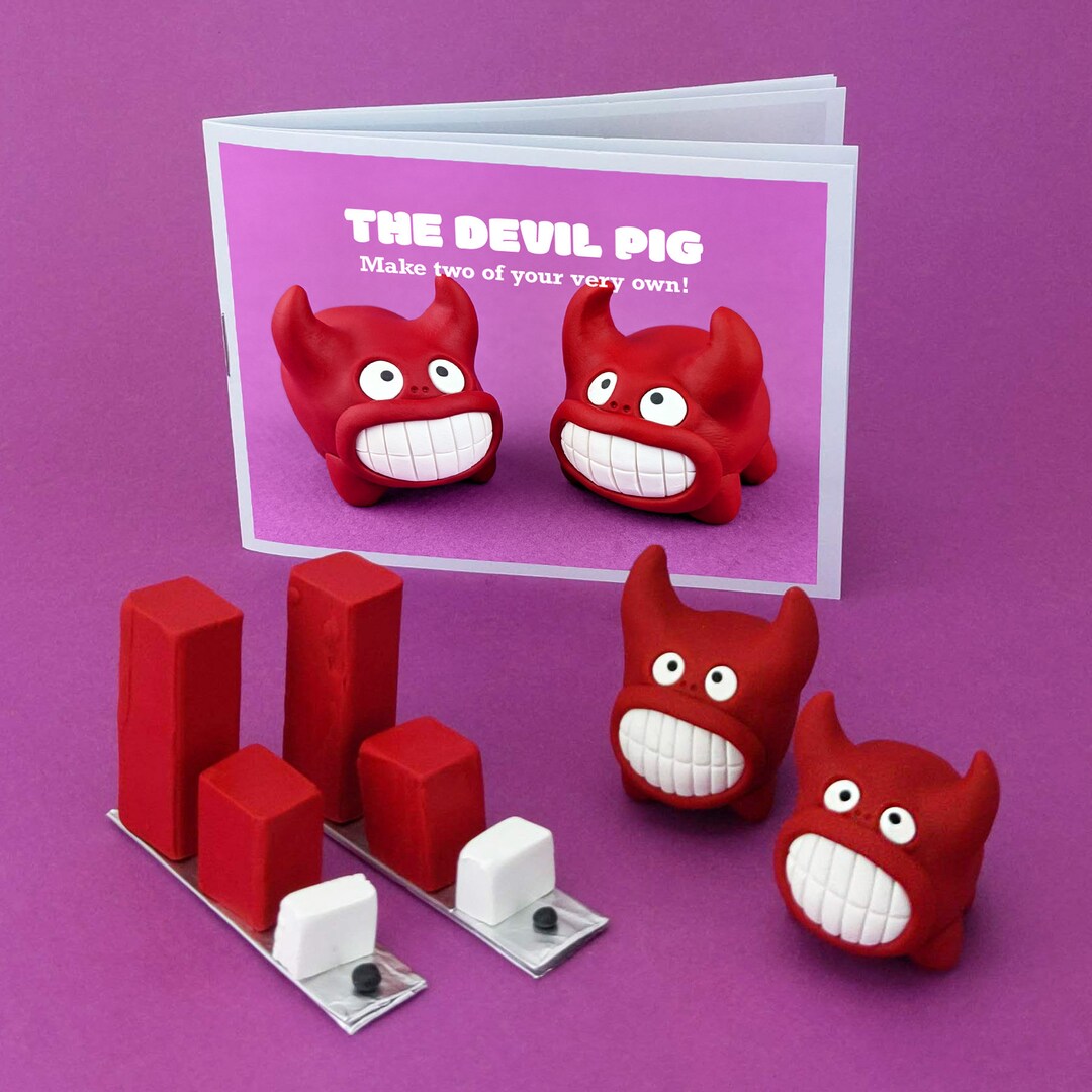 Make Your Own Devil Pigs Kit! Each Kit Makes 2 Devil Pigs - Etsy