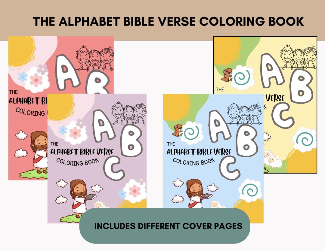 ABC Bible Verse Coloring Pages: Christian Kids Activity (printable ...
