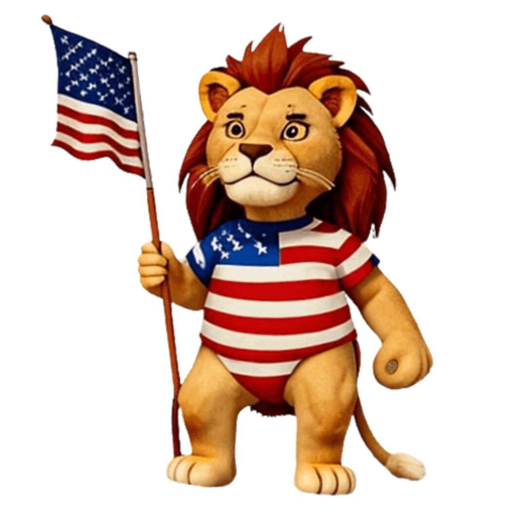 Animal With US Flag Clip Art, Digital Download, 10 High Quality PNG ...