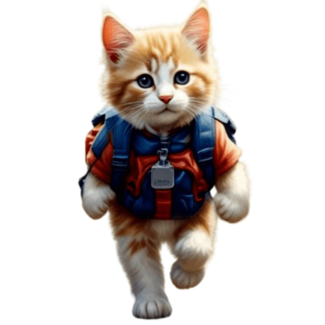 Animal With Backpack Clip Art, Digital Download, 10 High Quality PNG ...