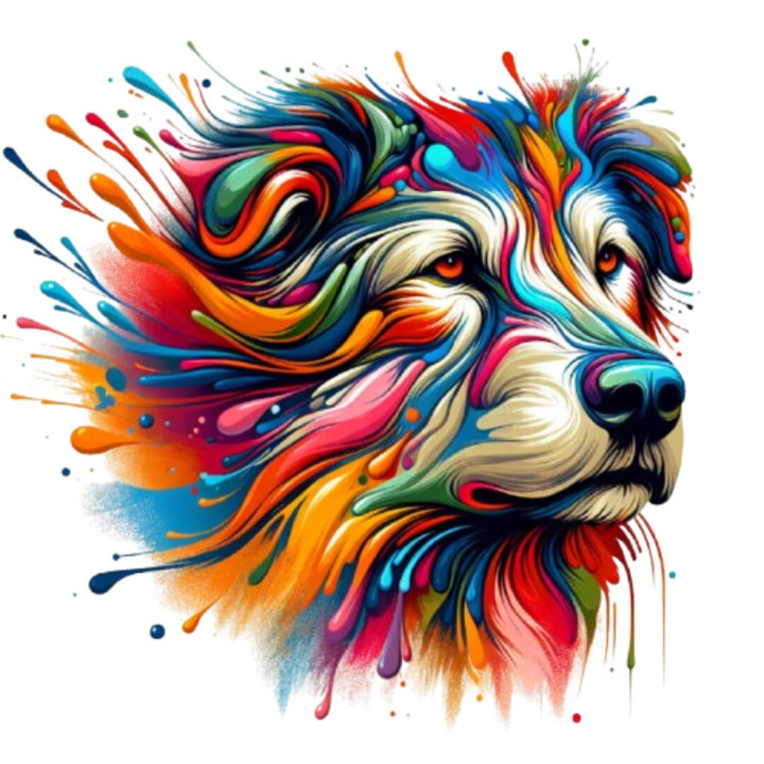 Splash Color Animals Clip Art, Colorful Animal Art, Dog Splash Color ...