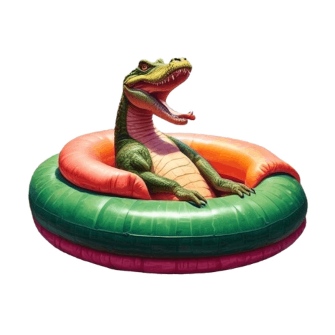 Animal on Inflatable Raft Clip Art, Digital Download, 10 High Quality ...