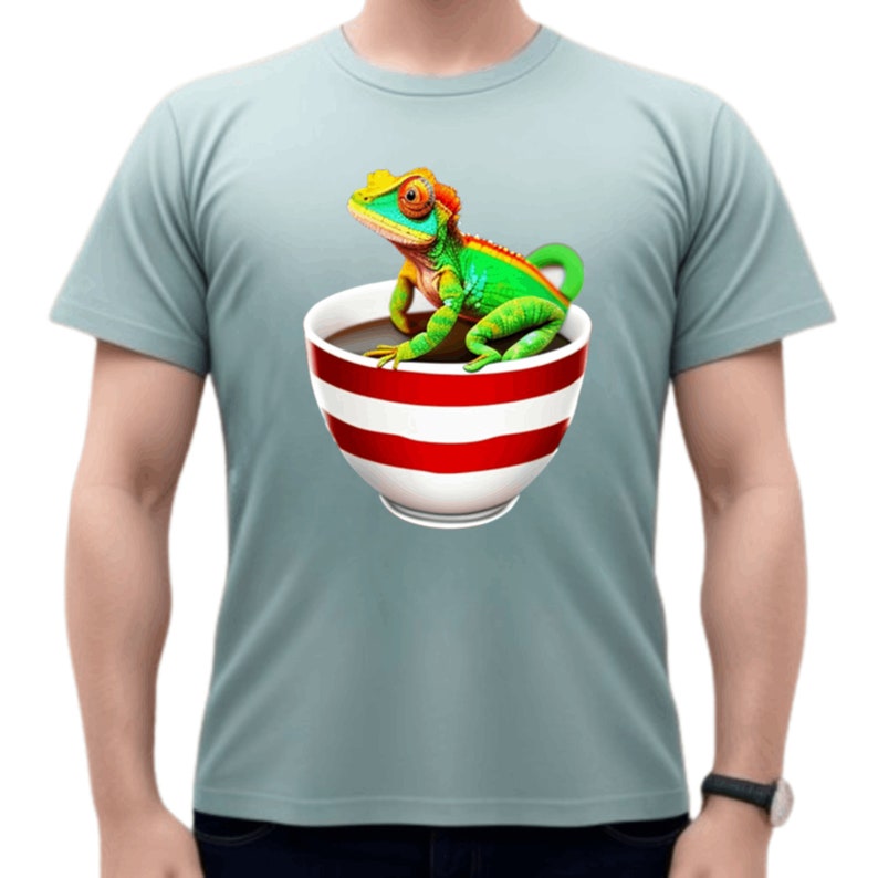 Chameleon in Cup Clip Art, Digital Download, 10 Transparent Images ...