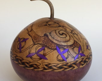 Pyrography Gourd | Etsy