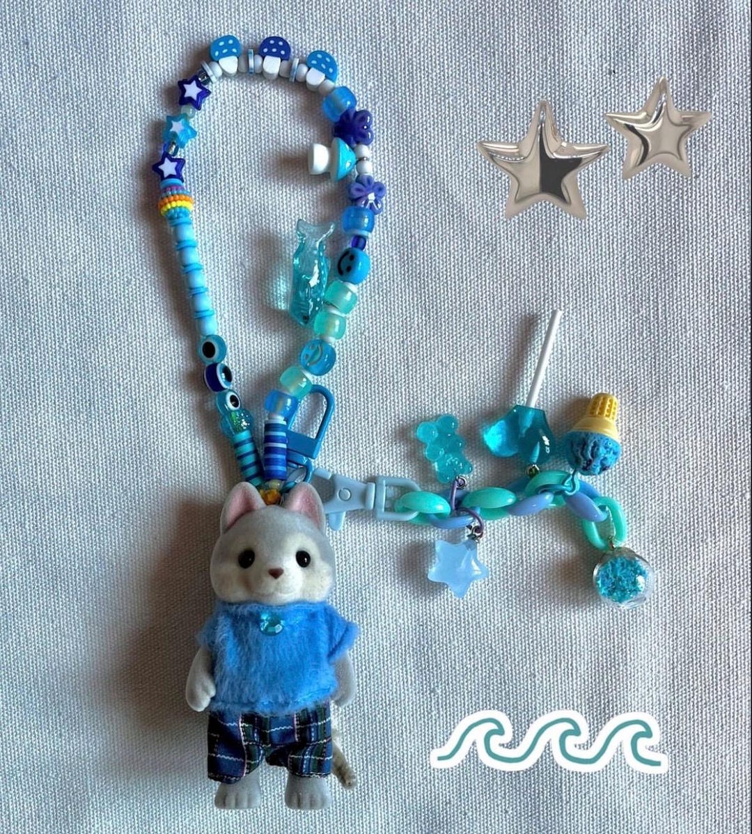 Wolf Calico Critter Keychain - Etsy