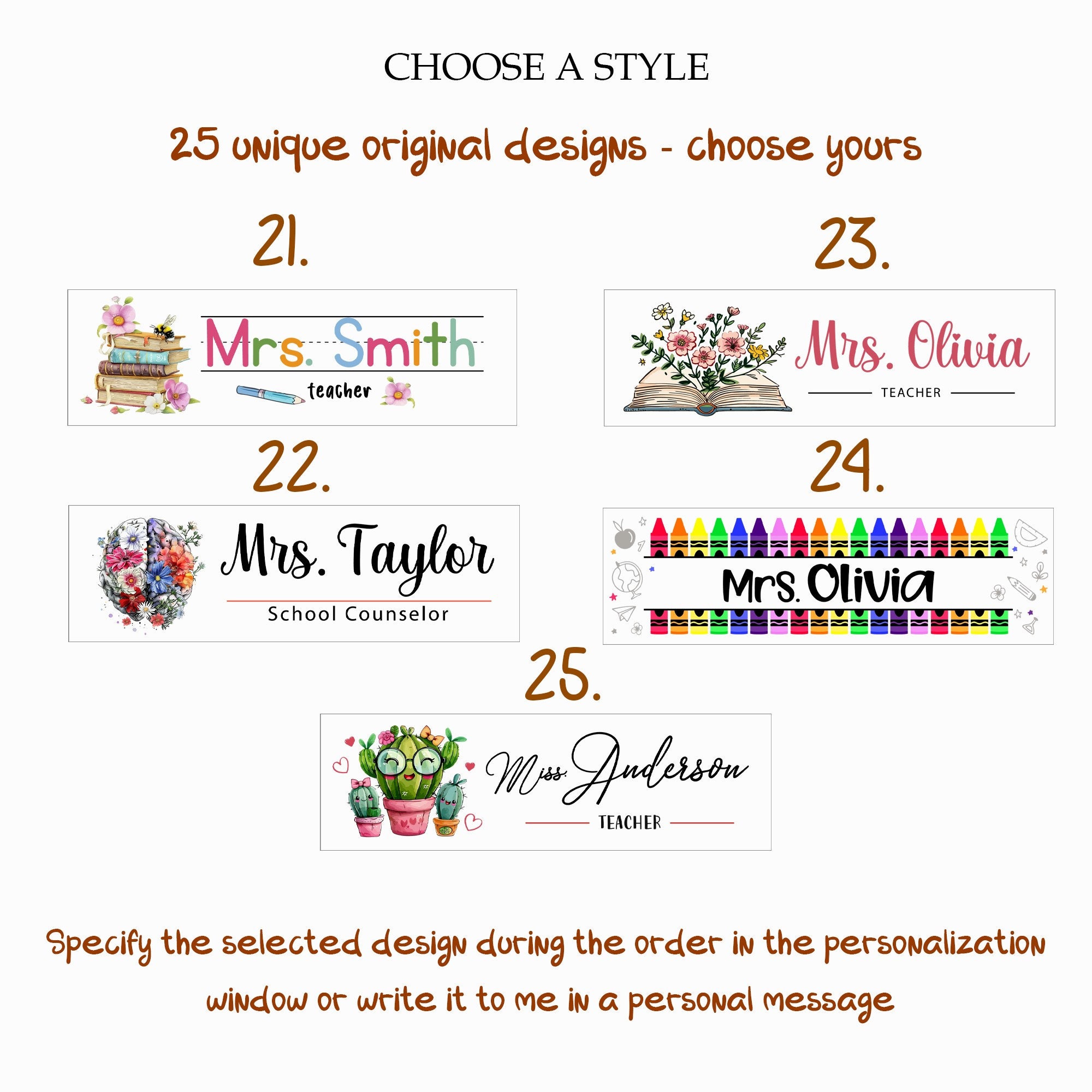 Personalized Teacher Desk Name Plate, Teacher Appreciation Gift ...