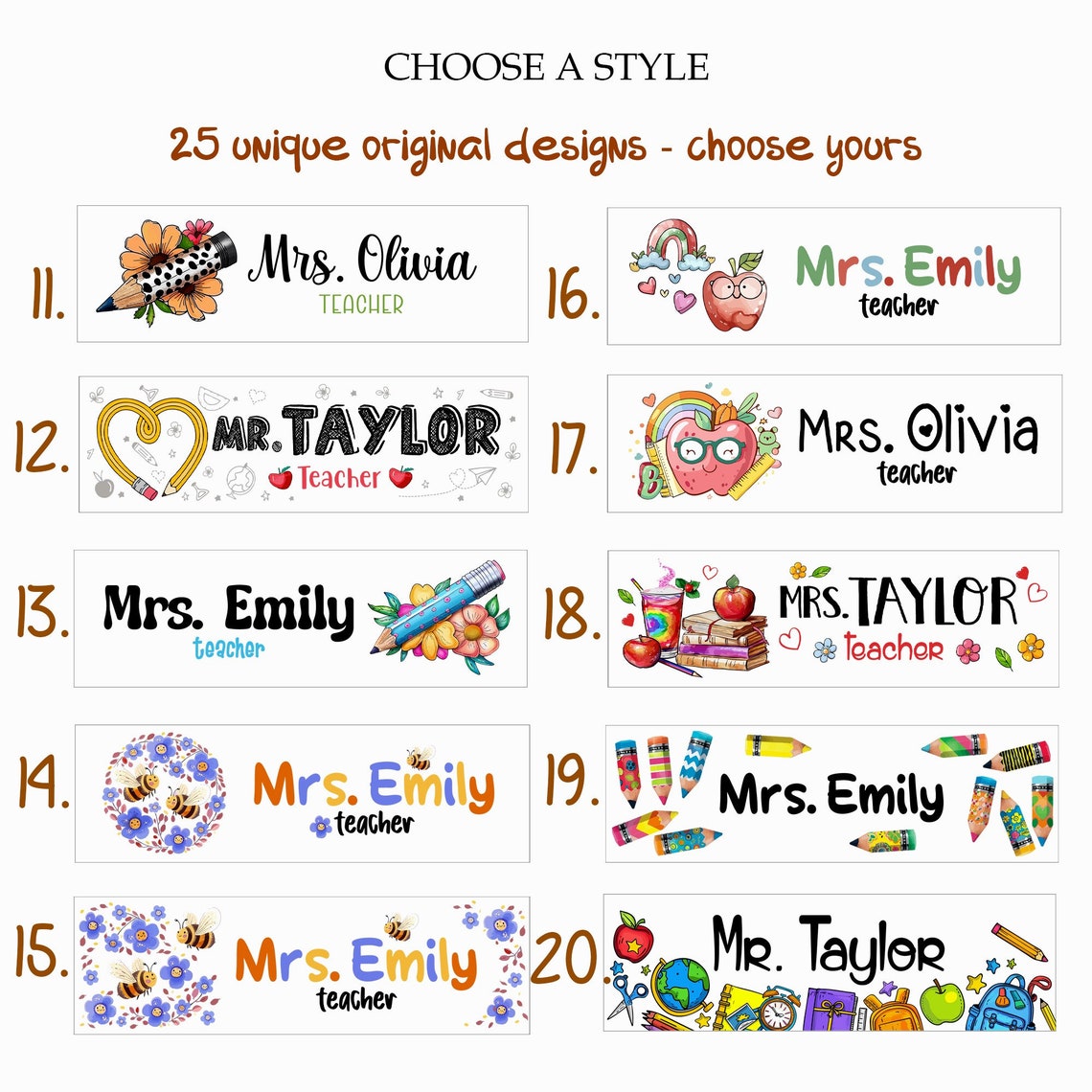 Teacher Appreciation Gift Custom Desk Name Plate Plaque Teacher ...