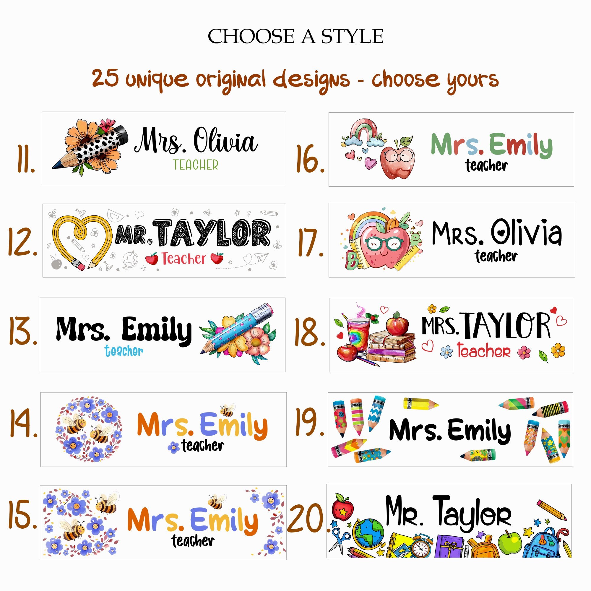 Personalized Teacher Desk Name Plate, Teacher Appreciation Gift ...