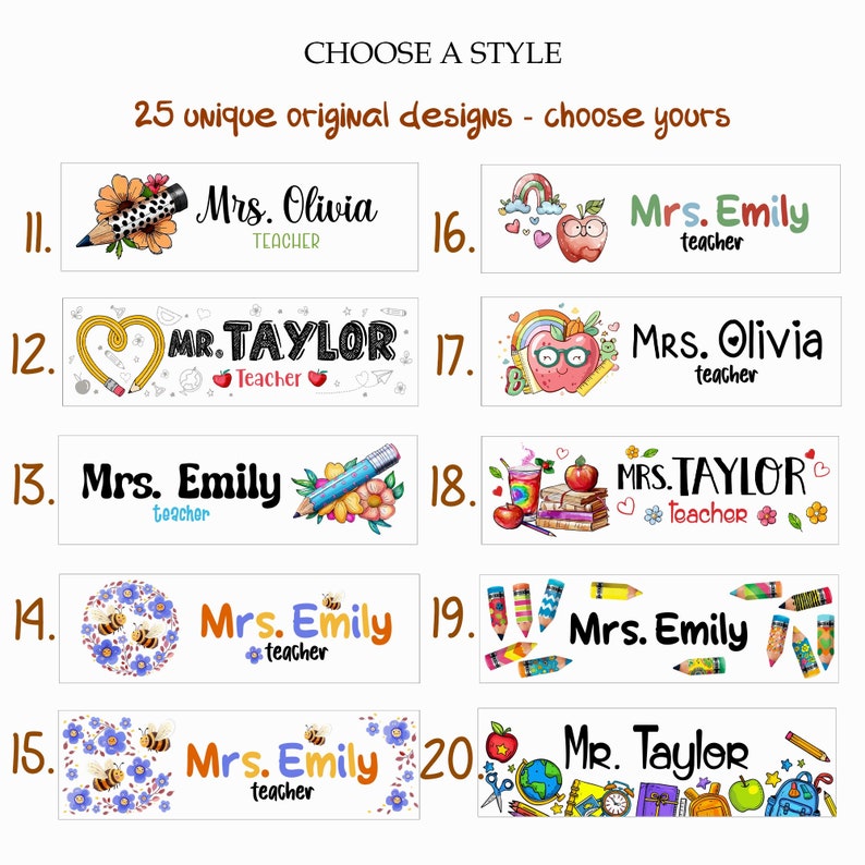Custom Teacher Name Plate – Personalized Acrylic Desk Sign – Unique ...