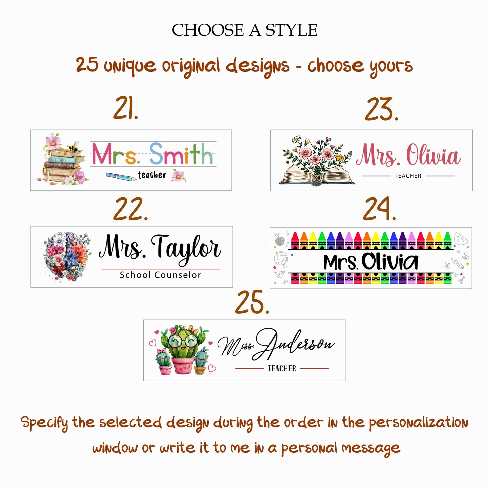 Personalized Teacher Desk Name Plate, Teacher Appreciation Gift ...