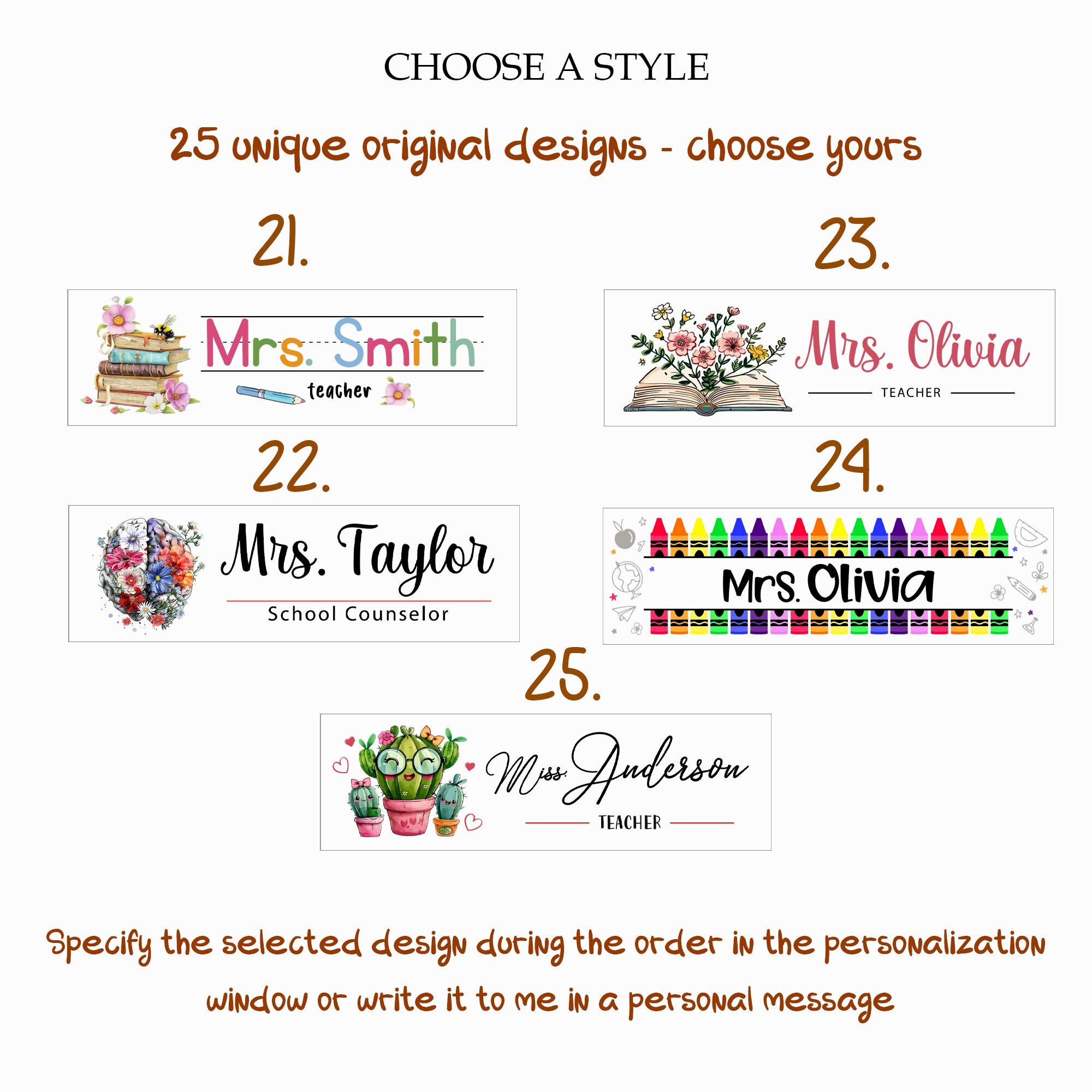 Personalized Teacher Desk Name Plate, Teacher Appreciation Gift ...