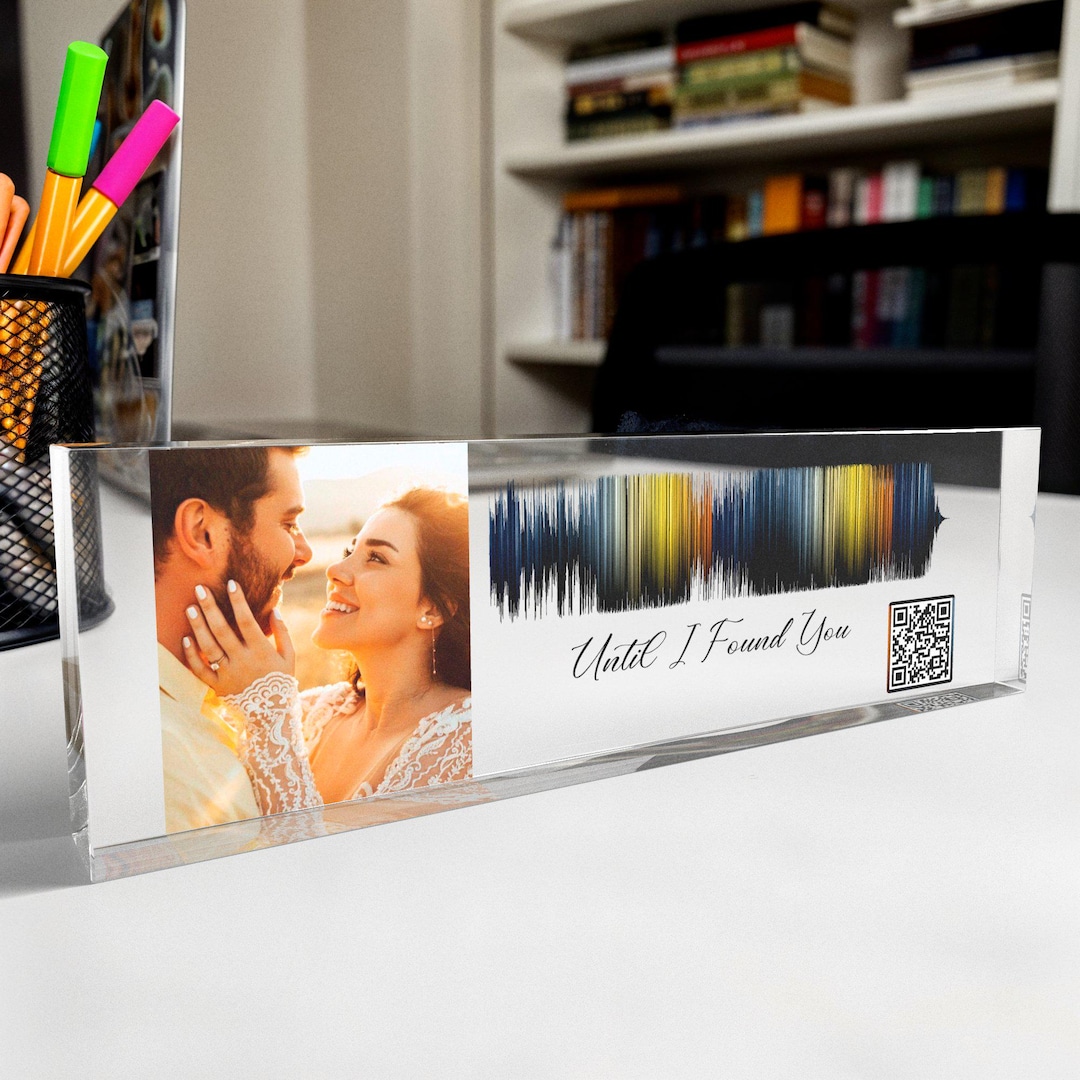 Personalized Soundwave Plaque With QR Code - Custom Song Sound Wave Art ...