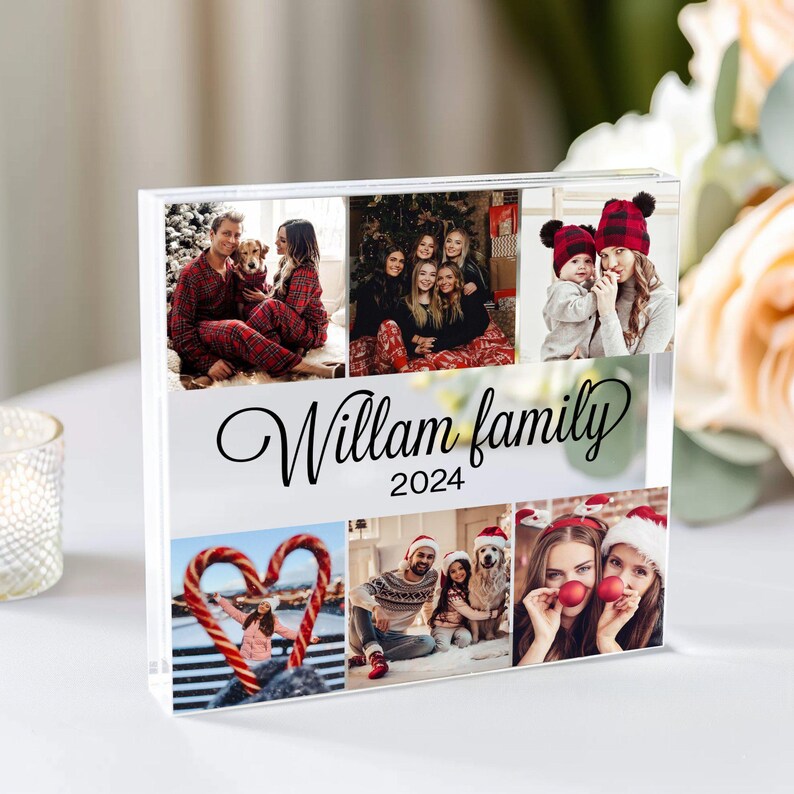 Personalized Family Photo Block: Freestanding Acrylic Print - Etsy