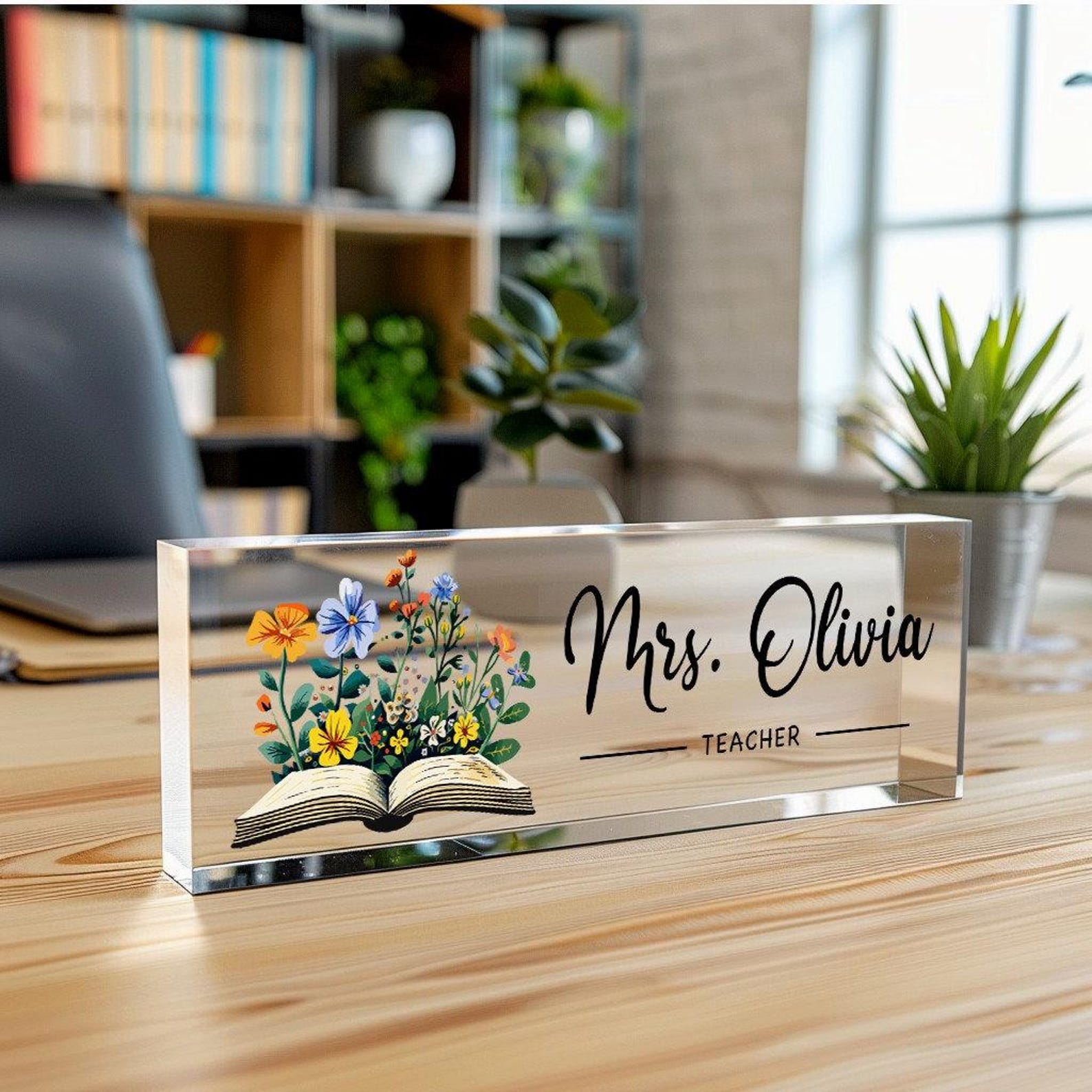 Teacher Back to School Gift Custom Desk Name Plate Plaque Teacher ...