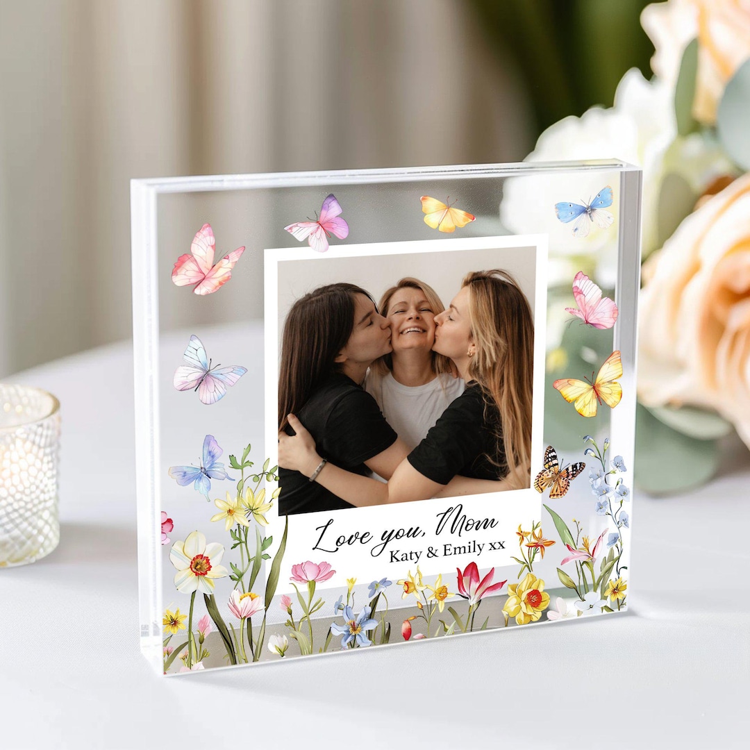 Personalised Photo Block, Freestanding Photo Gift, Custom Photo Block ...