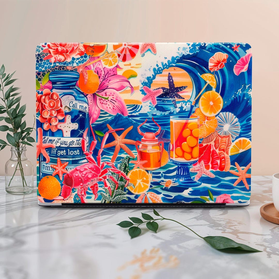 Cute Food Drink Aesthetic Scrapbook MacBook Case for MacBook Air 15 13 ...