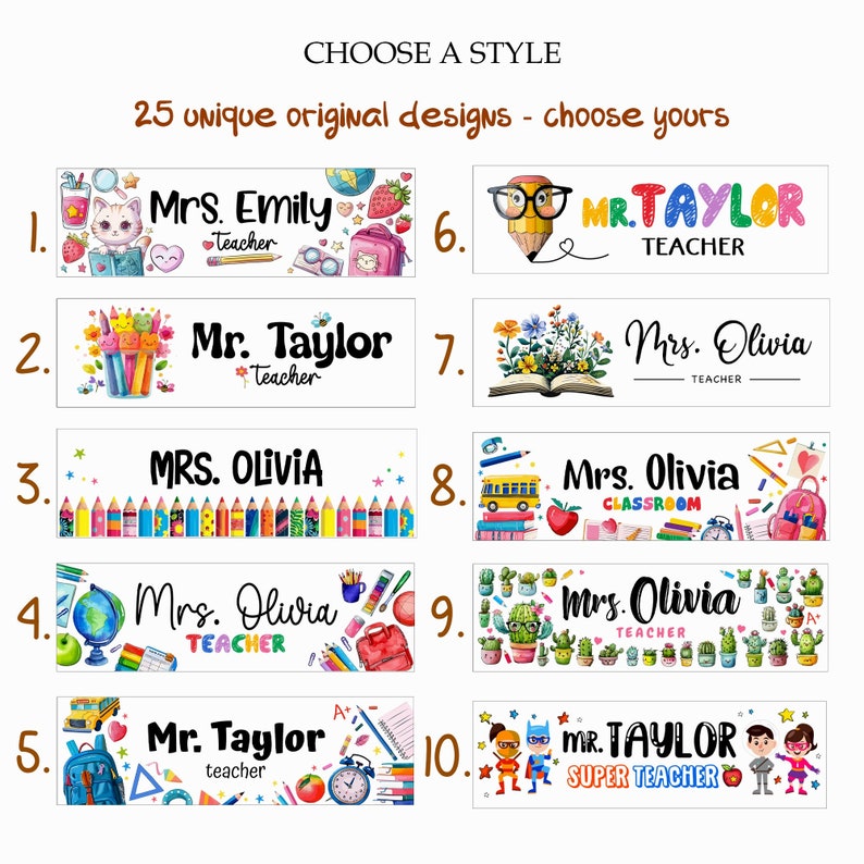 Personalized Teacher Desk Name Plate, Teacher Appreciation Gift ...