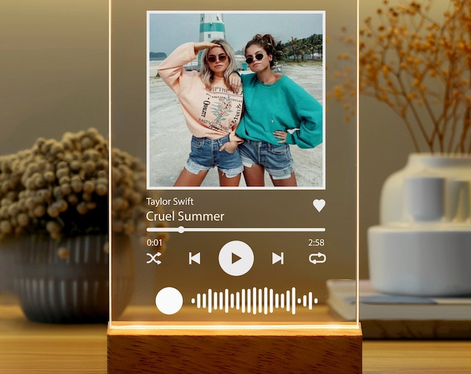 Personalized Photo Song Acrylic Plaque Decor, Christmas Gift ...