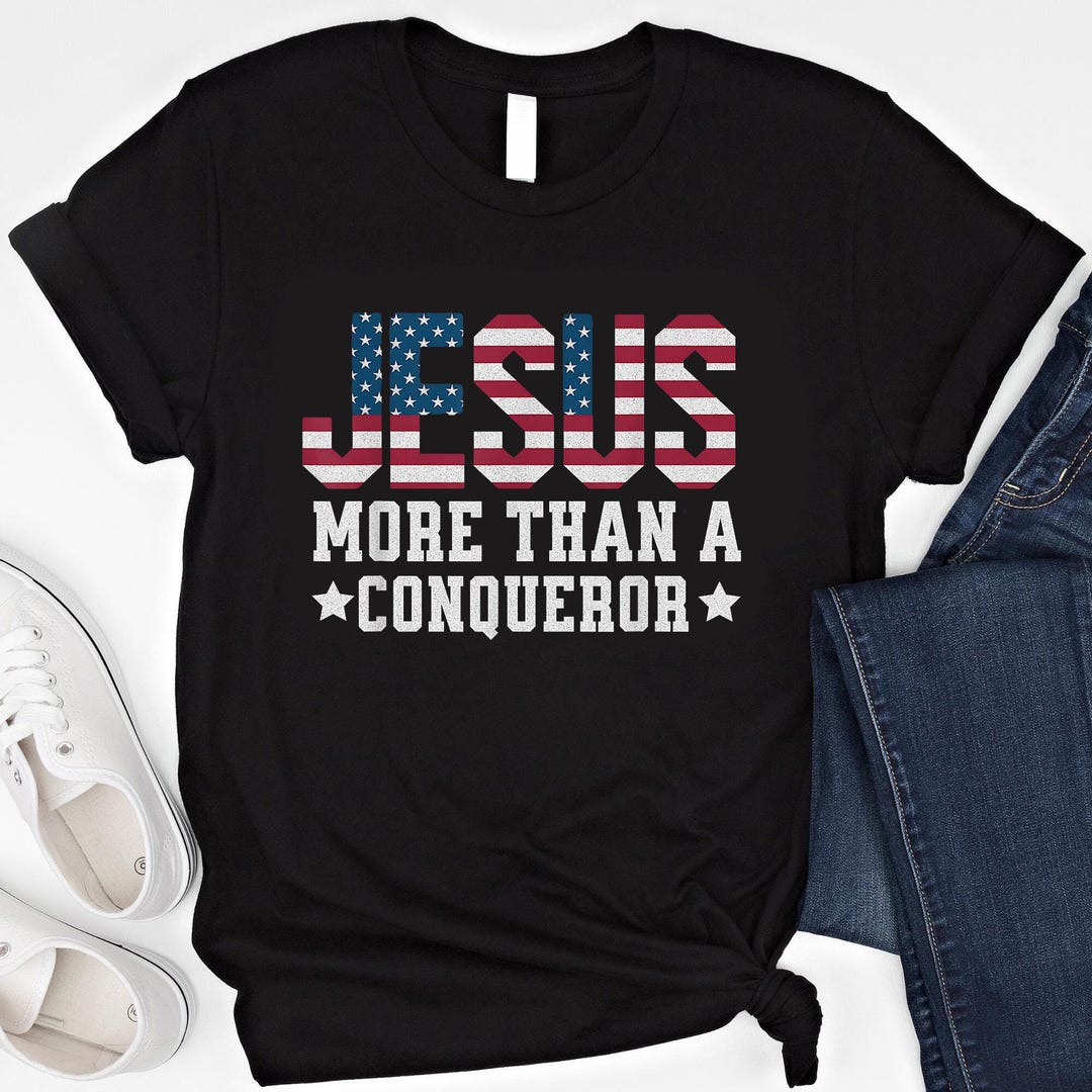 Jesus More Than A Conqueror T-shirt, Jesus Tee, Conqueror Shirt, More ...