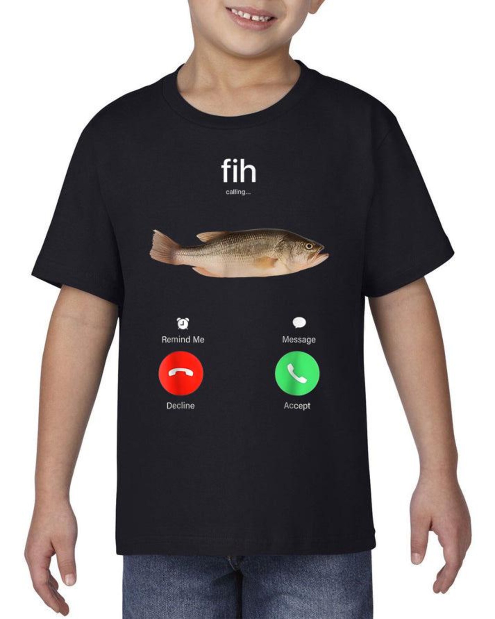 Funny Fih Calling Shirt – Fih Incoming Call Meme T-shirt – Summer Humor ...
