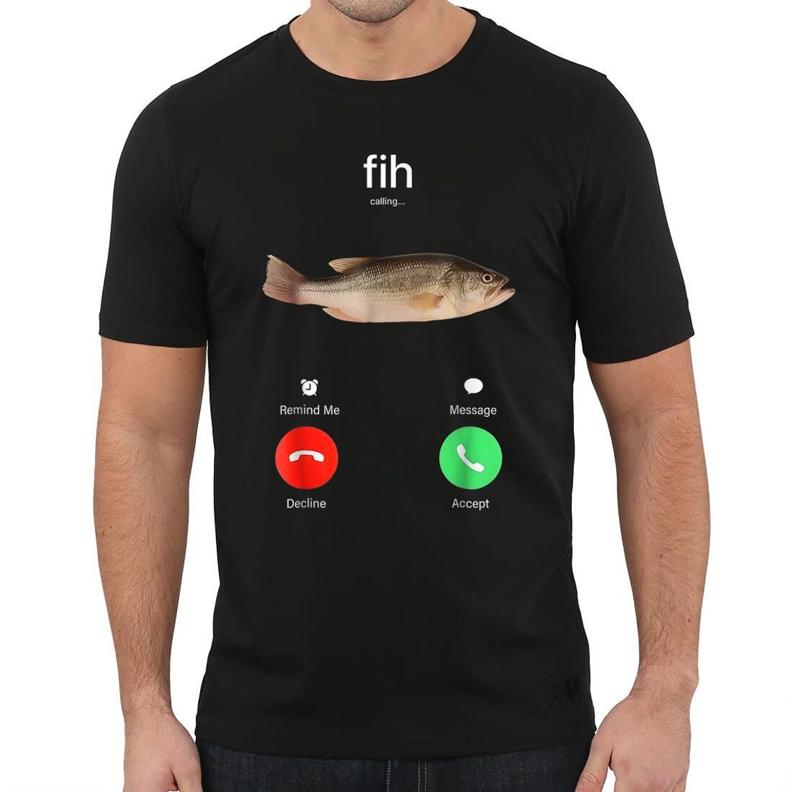 Funny Fih Calling Shirt – Fih Incoming Call Meme T-shirt – Summer Humor ...
