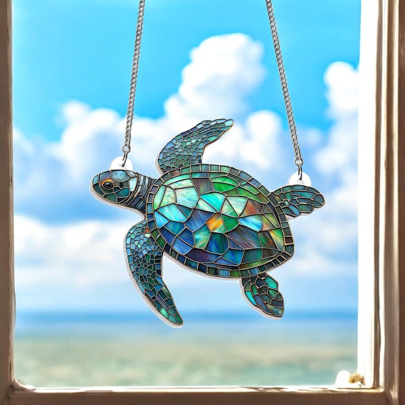 Turtle Suncatcher - Etsy