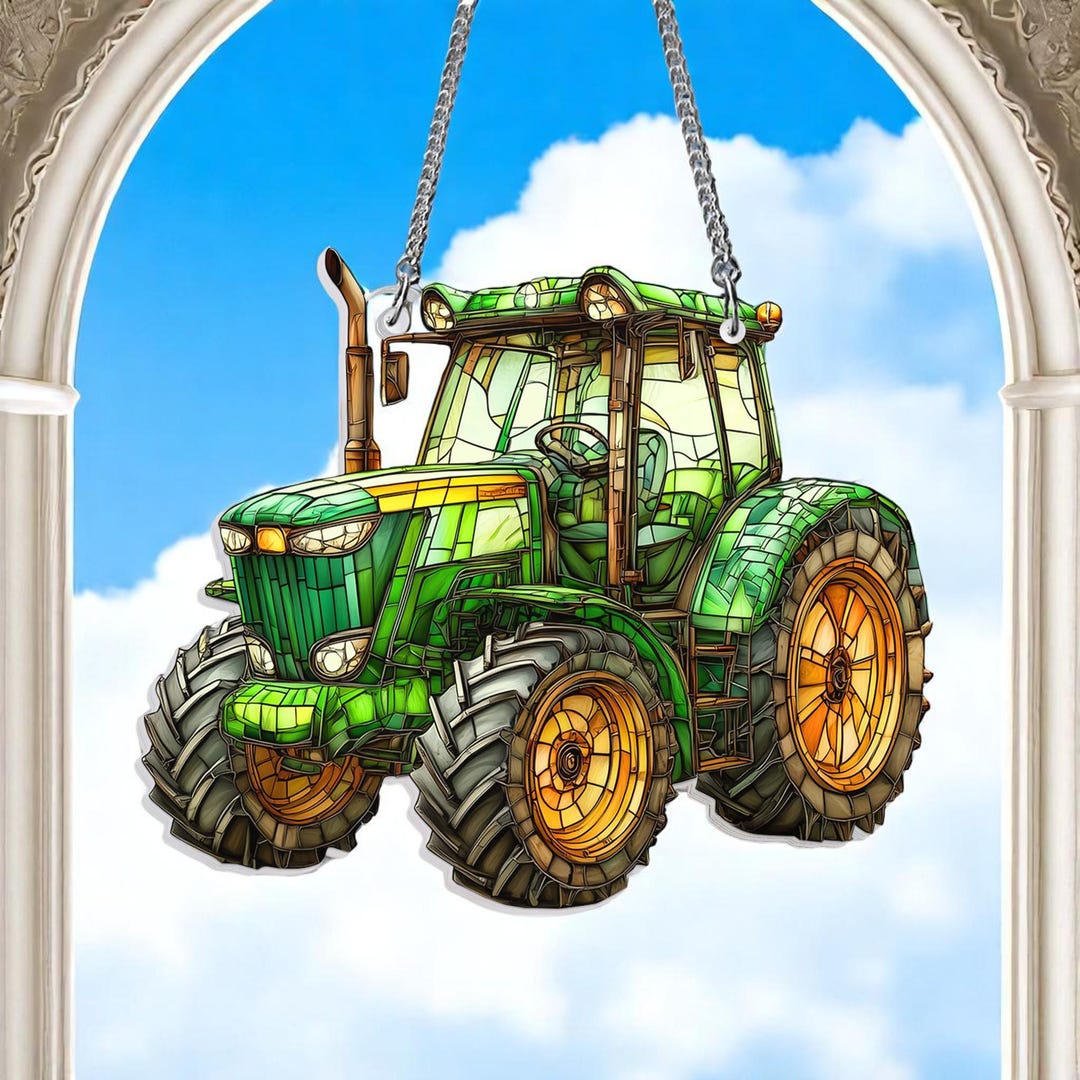 Tractor Suncatcher: Farmhouse Window Hanging, Rustic Farm Decor - Etsy