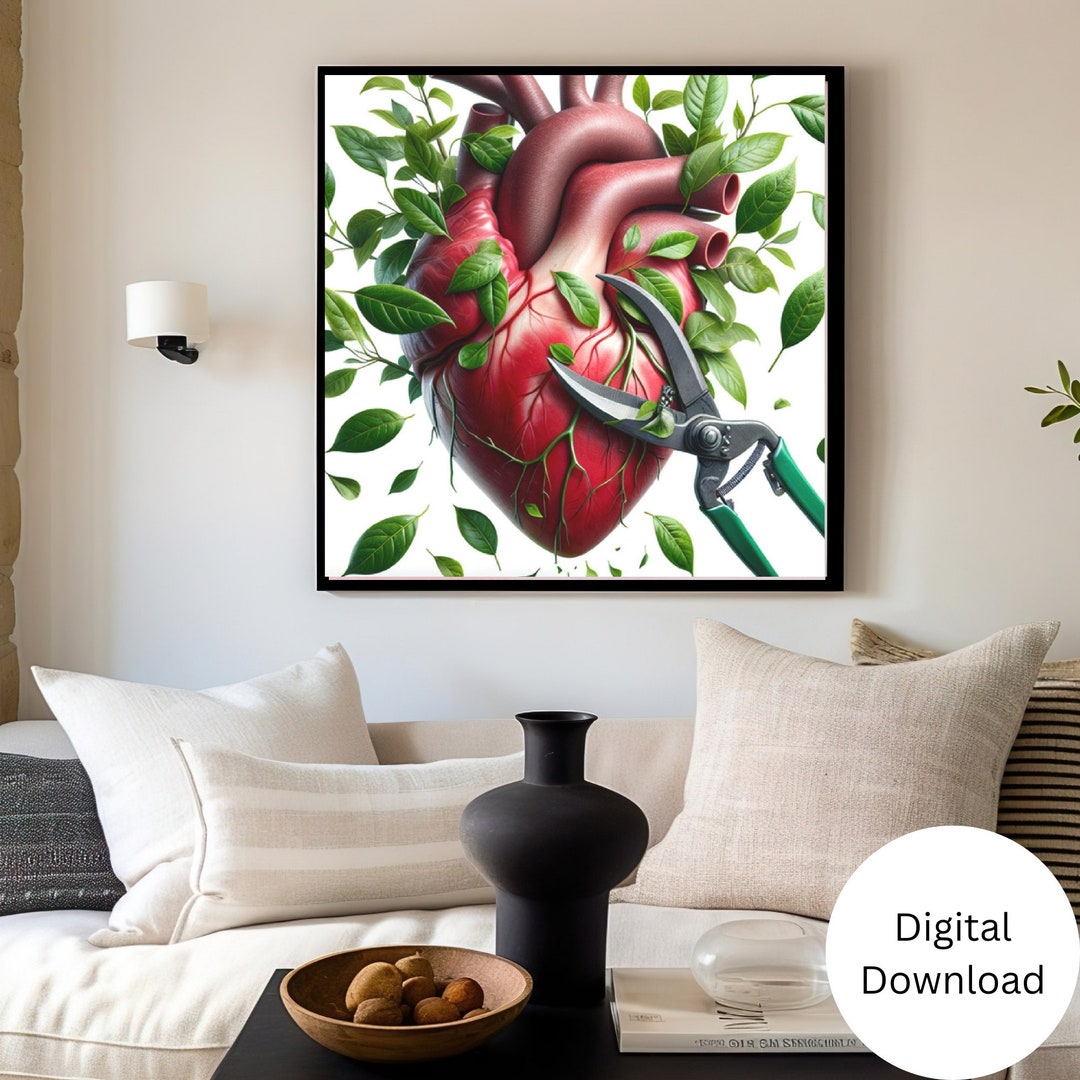 Prune Me Lord Wall Art Human Heart Wall Art Digital Print Christian ...