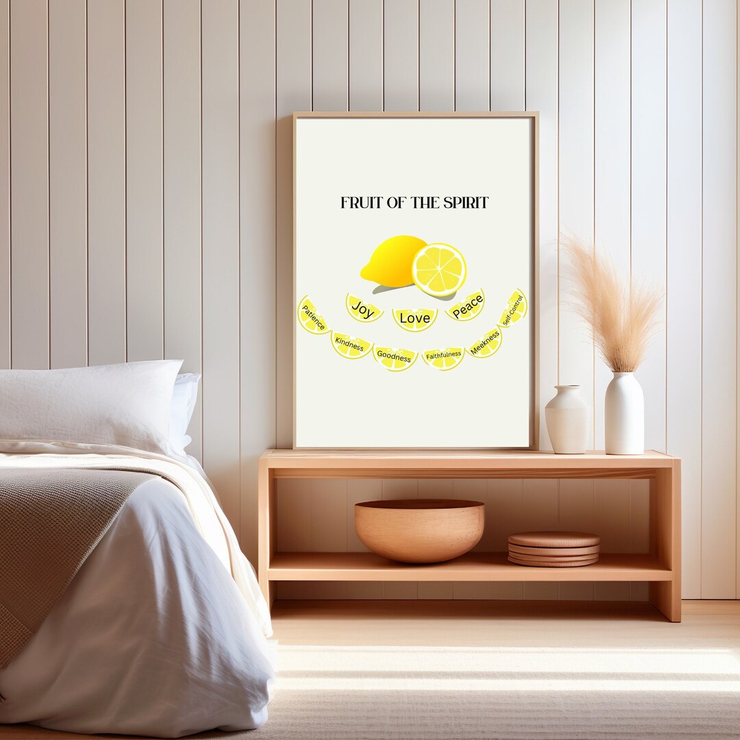 Fruit of the Spirit Spiritual Christian Wall Art Positive Affirmation ...