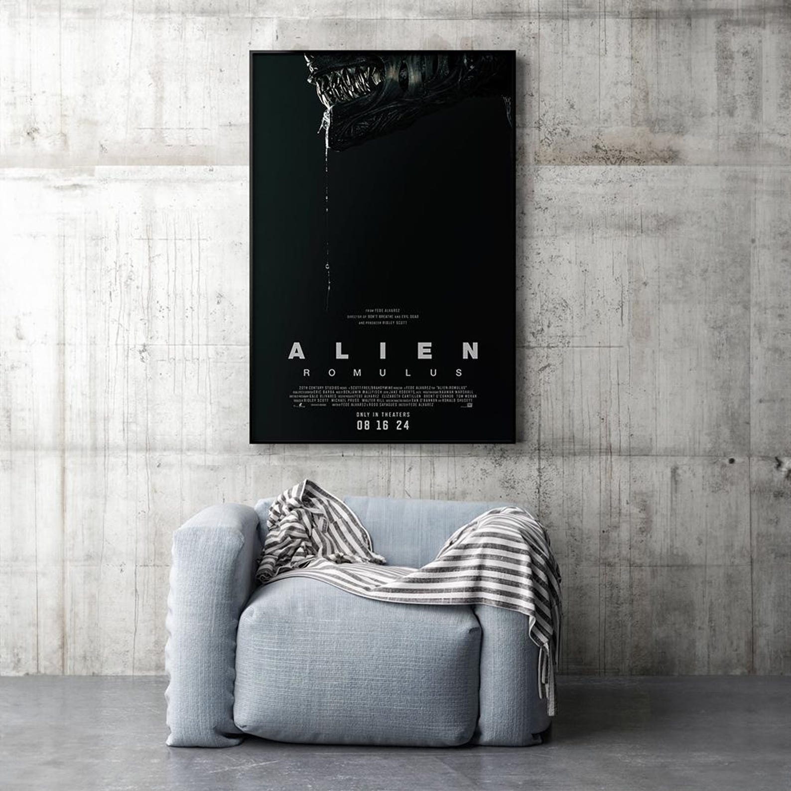 Alien Romulus 2024 Movie Poster for Home Living Wall Art Birthday Gift ...