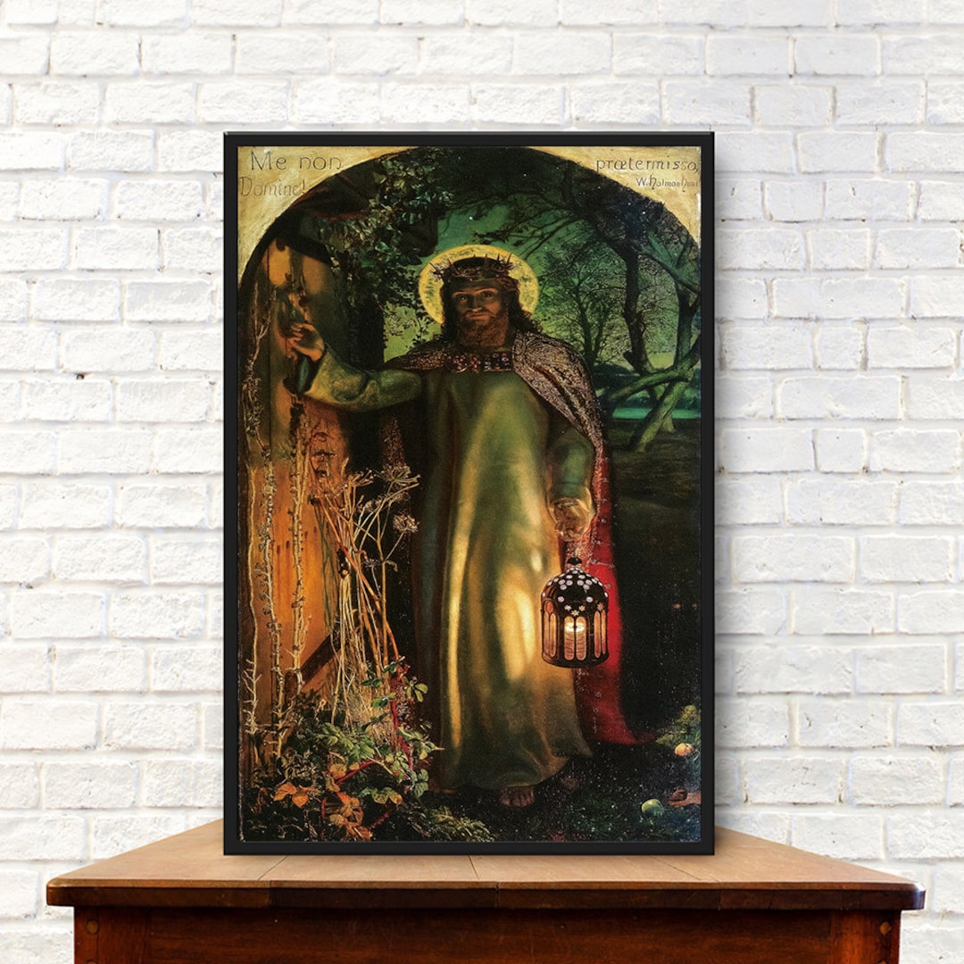The Light of the World Jesus Knocking by William Holman Hunt Poster for ...