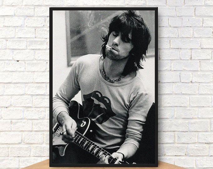 Rolling Stones Keith Richards Poster for Home Living Wall Art Birthday ...