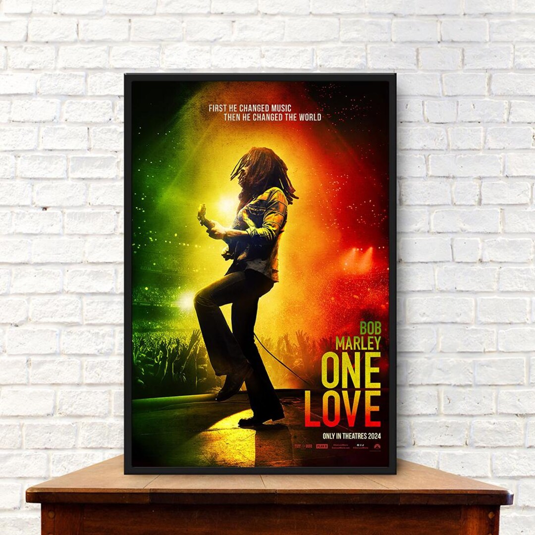 Bob Marley One Love 2024 Movie Poster for Home Living Wall Art Birthday ...