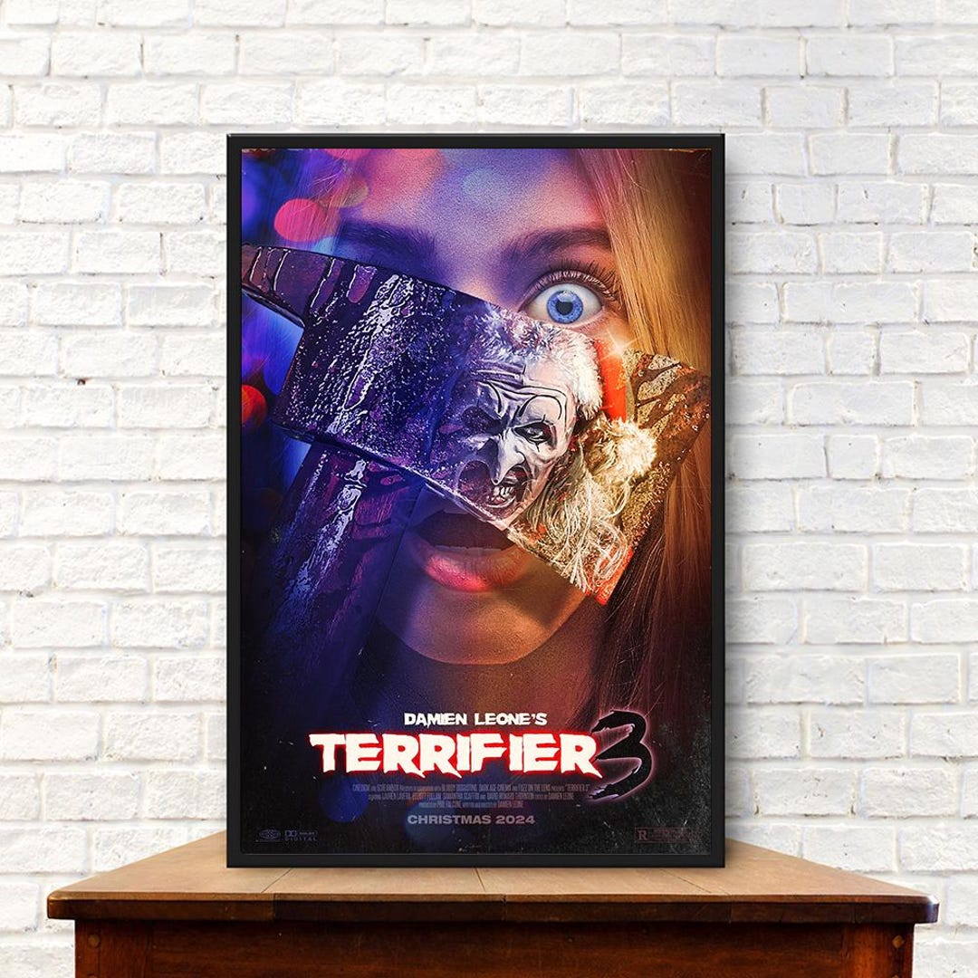Terrifier 3 Movie Poster 2024 Film for Home Living Wall Art Birthday ...