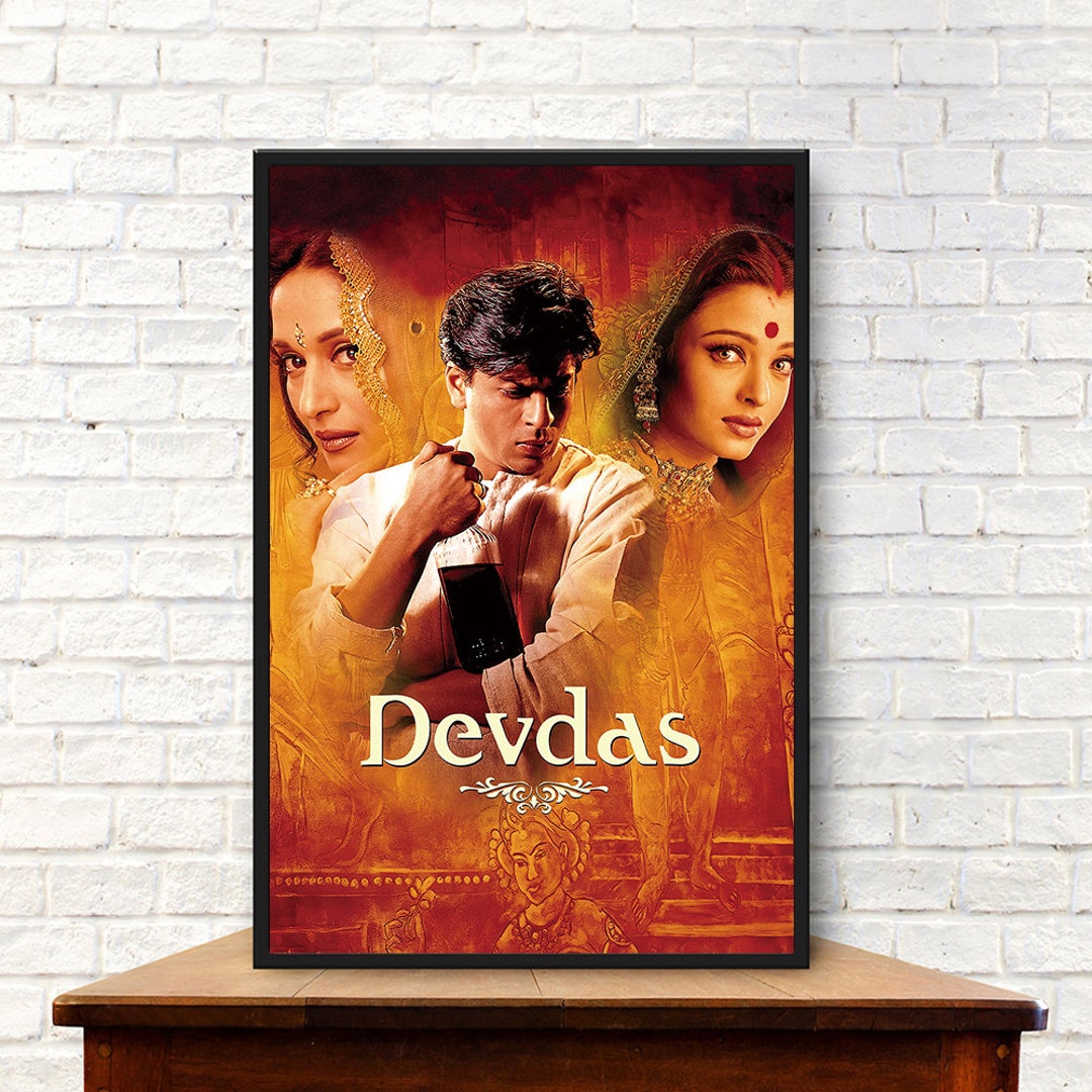 Devdas Classic Bollywood Movie Poster for Home Living Wall Art Birthday ...