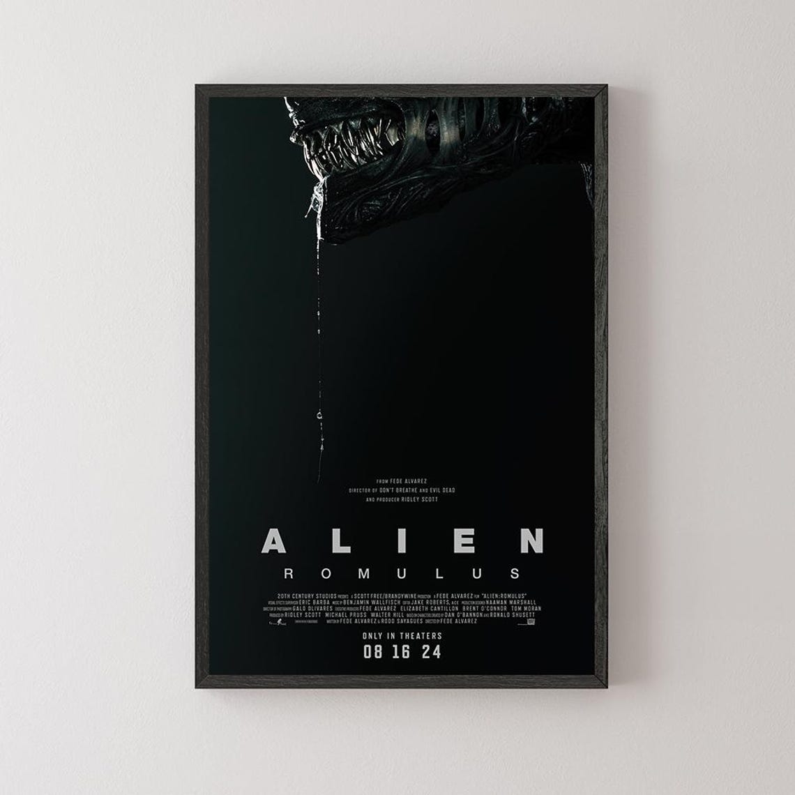 Alien Romulus 2024 Movie Poster for Home Living Wall Art Birthday Gift ...