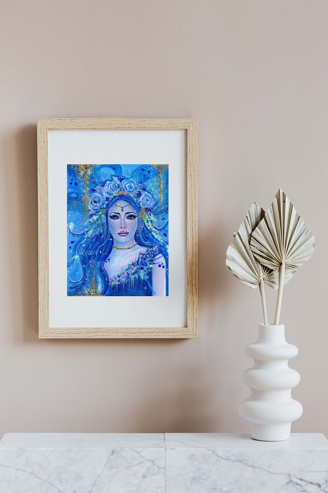Flora Chloris Goddess Flowers Abstract Fantasy Art Print by Renee L ...