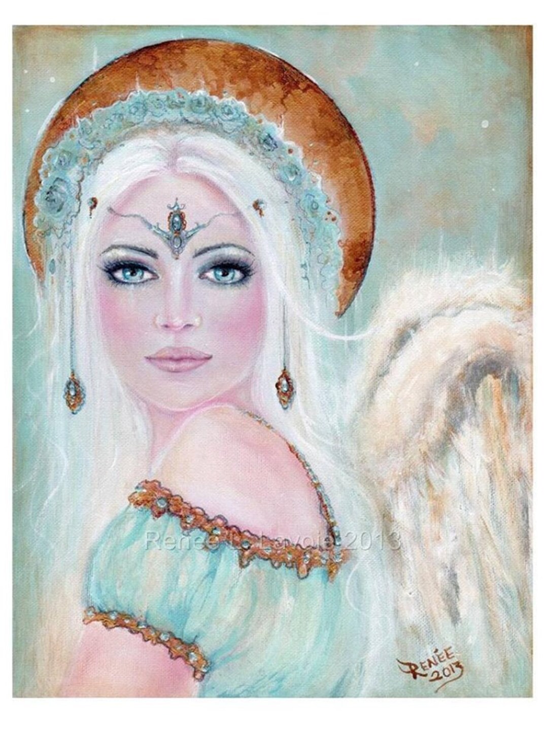 Whisper in the Wind Angel Ethereal Art Print by Renee L. - Etsy