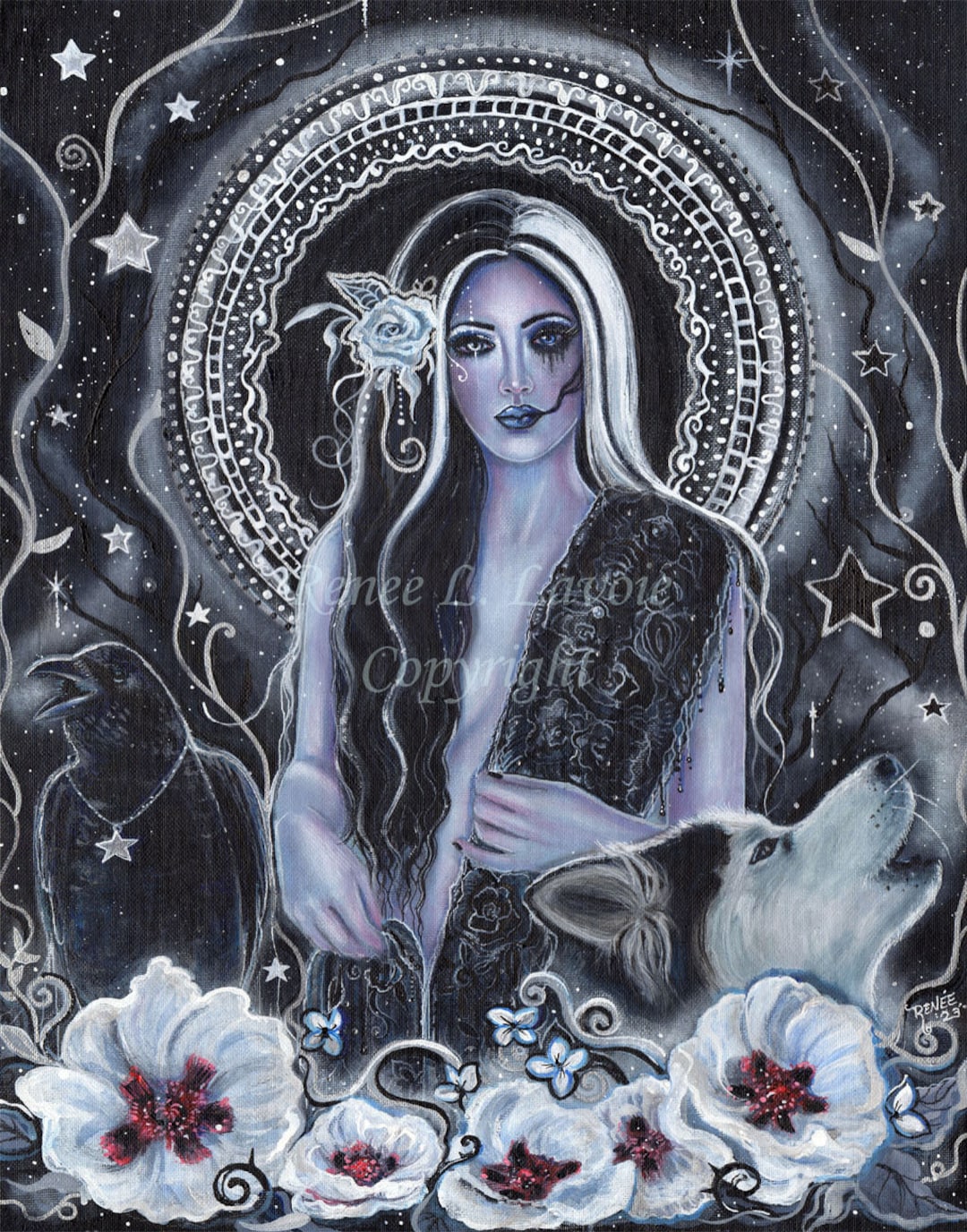 Melinoe Daughter of Hades and Persephone Fantasy Original Painting Art ...