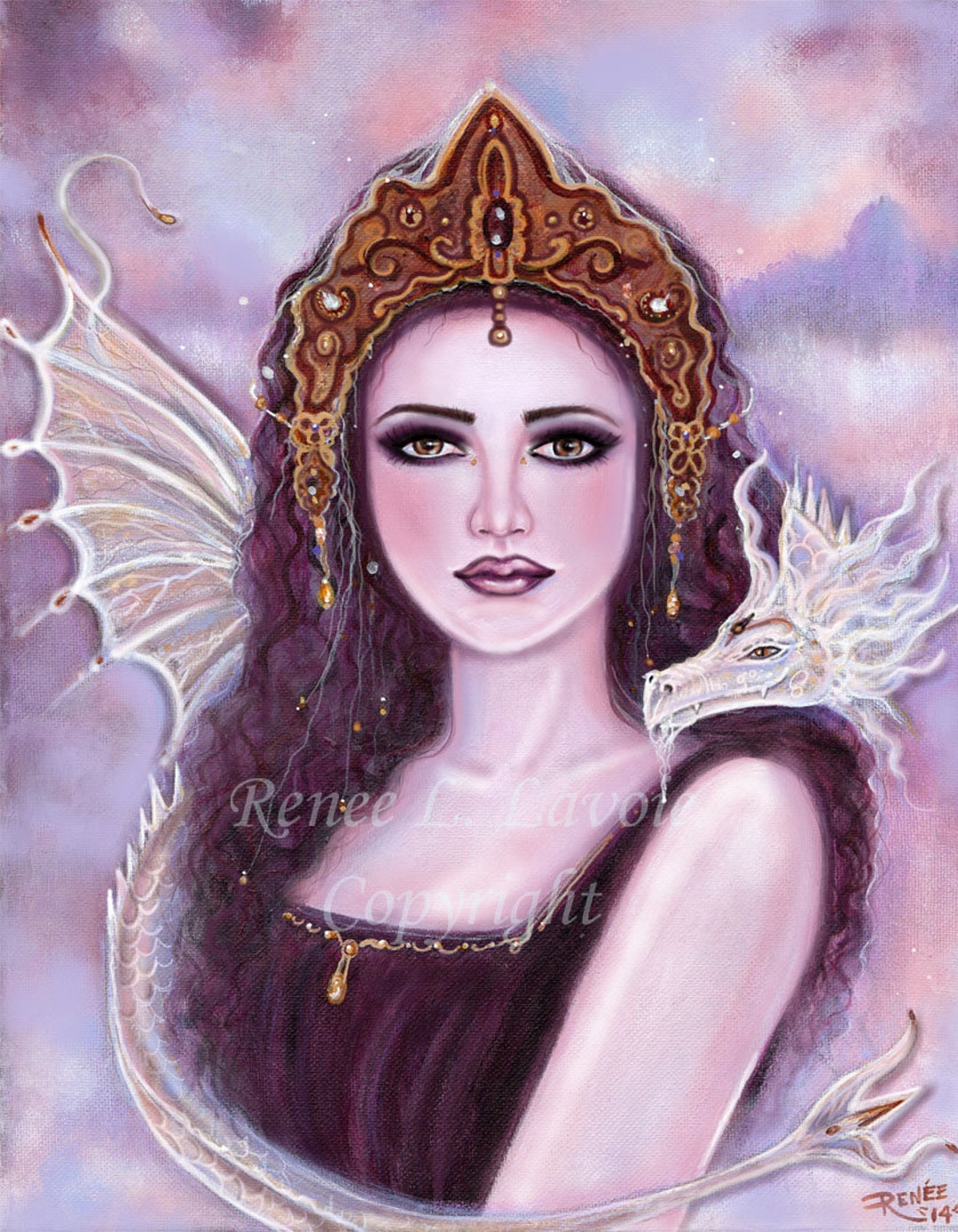 Greek Mythology Goddess of Harvest Demeter With Dragon Fantasy - Etsy
