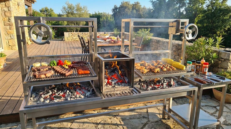 DIY Double Argentine Grill BBQ Plans - Comprehensive 64-page PDF ...