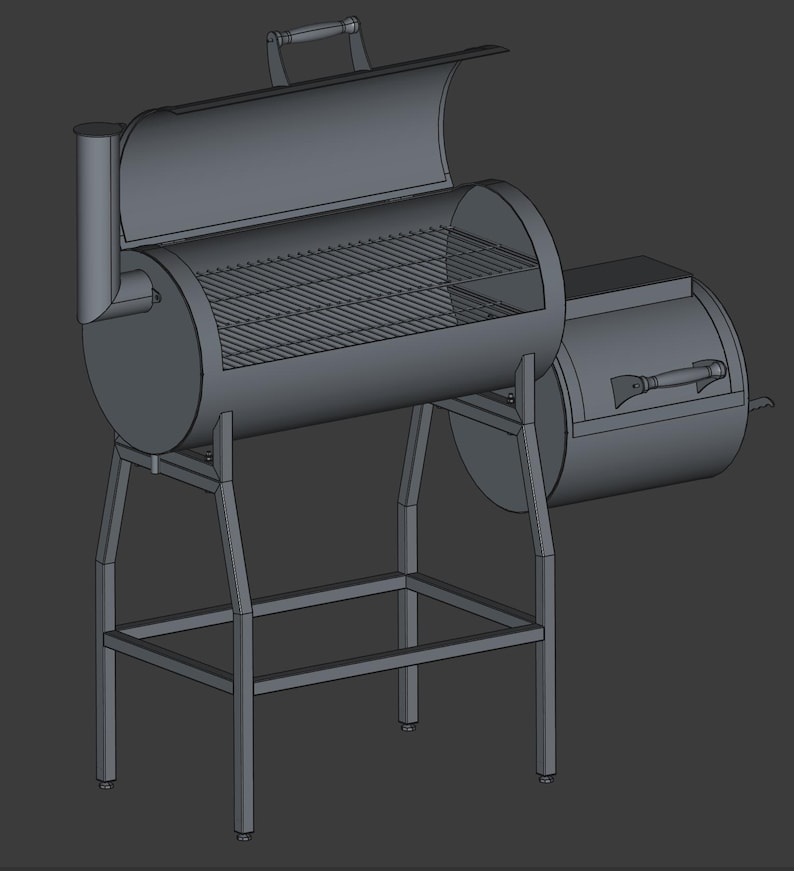 DIY Backyard Smoker Plans - Detailed Pdf Blueprints & 3D Stp File ...