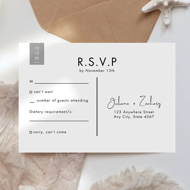 Modern Simple Wedding Invitation Template, Informative Details Page ...