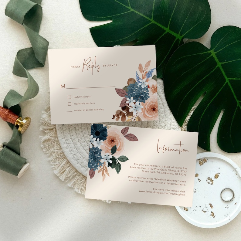 Timeless Elegant Floral Wedding Invitation, Beige Wedding Invitation, Watercolor Flowers Wedding ...